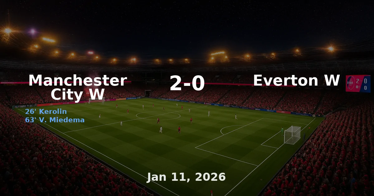 Manchester City W vs Everton W Match Recap - Jan 11, 2026
